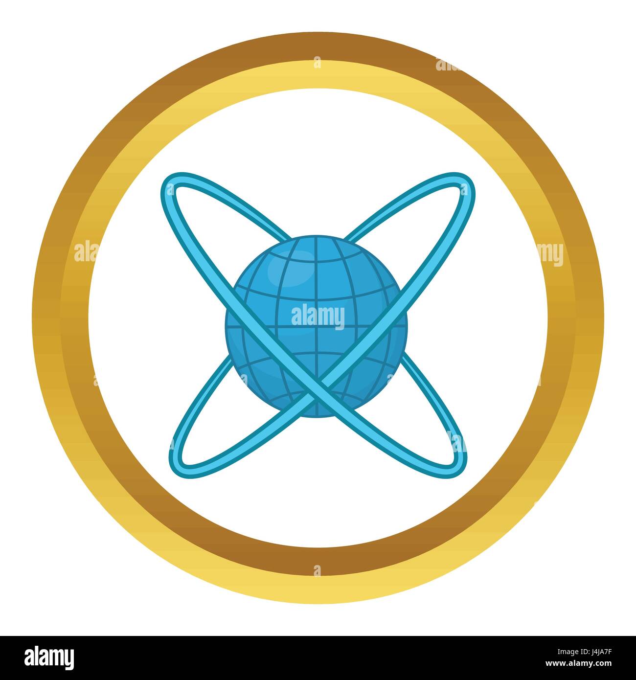 Earth around orbits vector icon Stock Vector Image & Art - Alamy