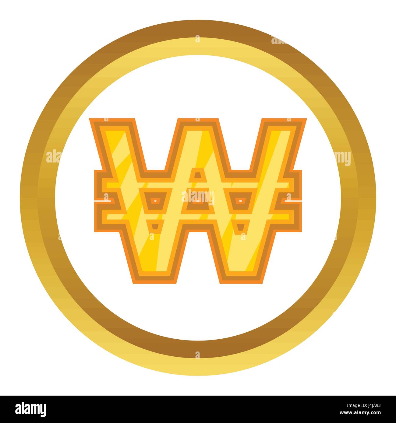 Korean won vector icon Stock Vector Image & Art - Alamy