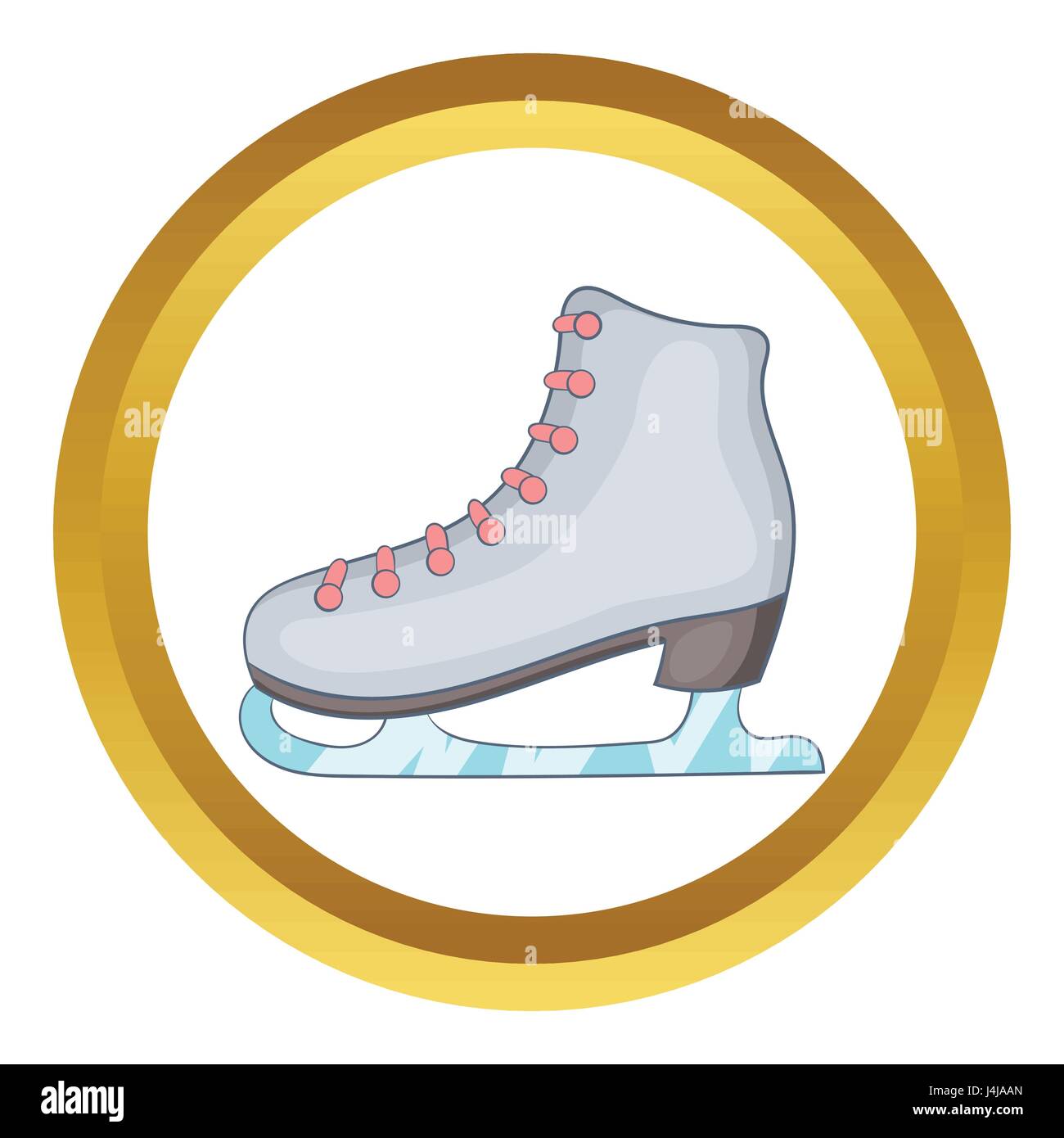 Ice skate boot icon cartoon hi-res stock photography and images - Alamy
