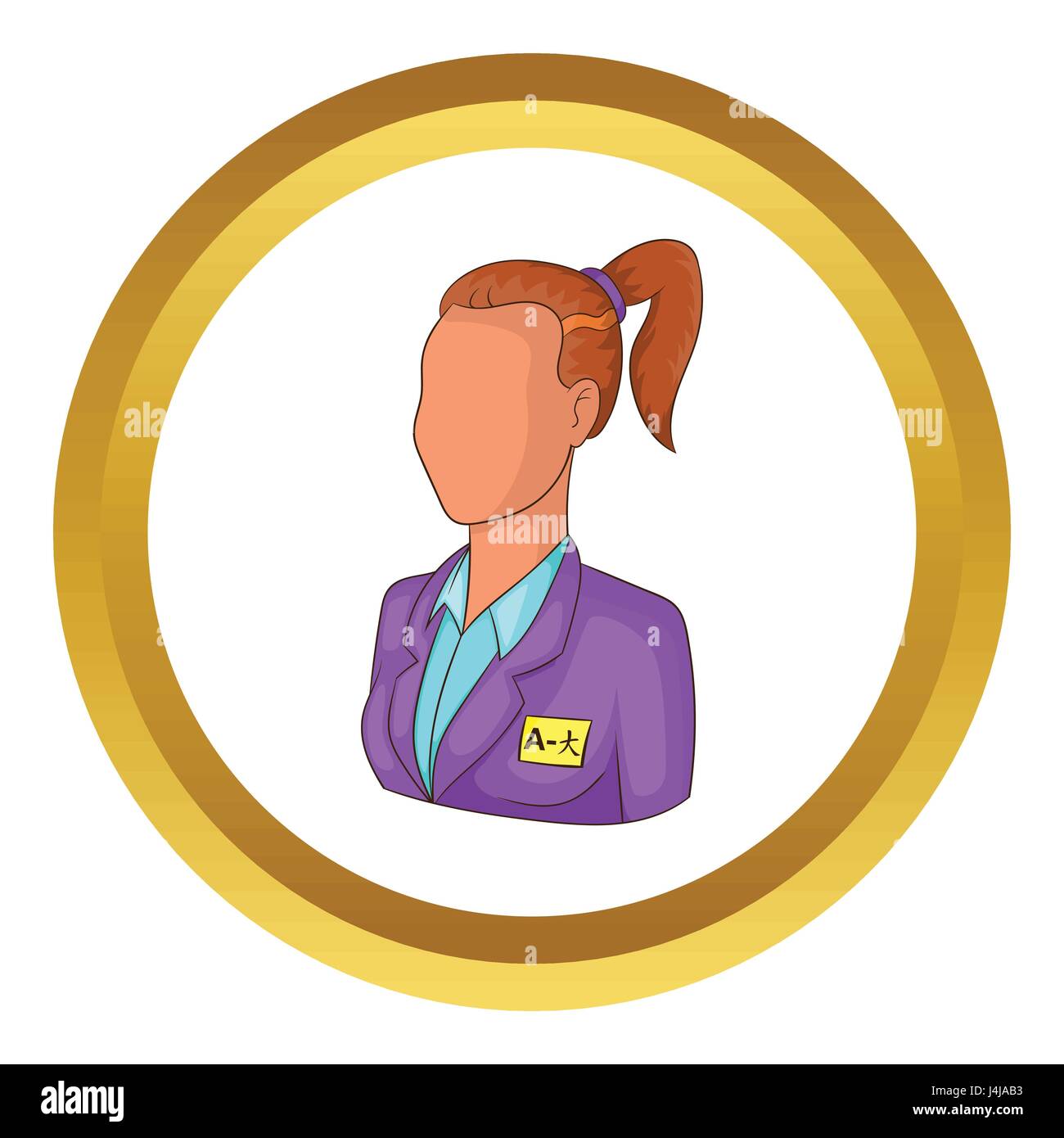 Translator interpreter woman vector icon Stock Vector Image & Art - Alamy