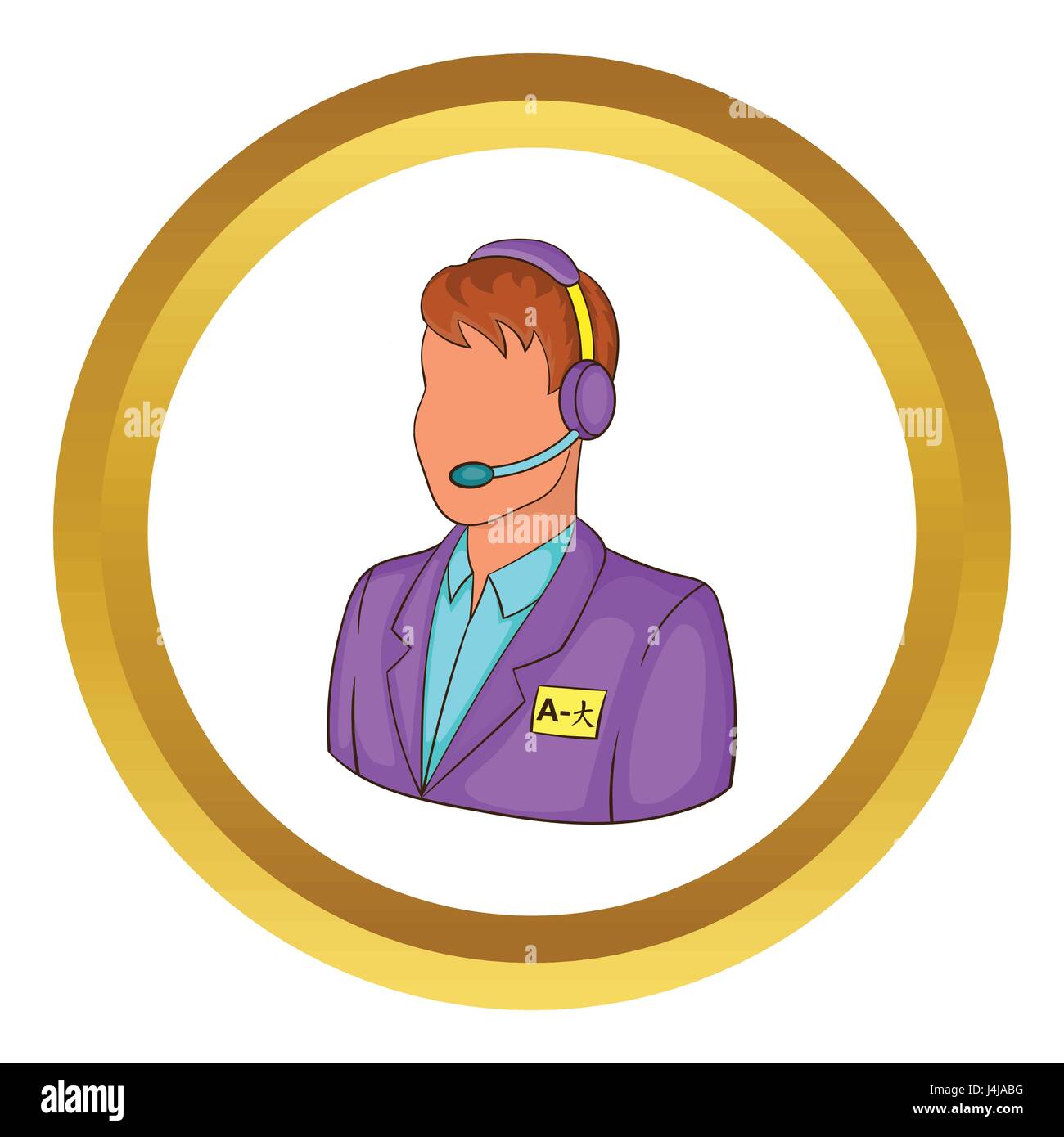 Translator interpreter vector icon Stock Vector Image & Art - Alamy