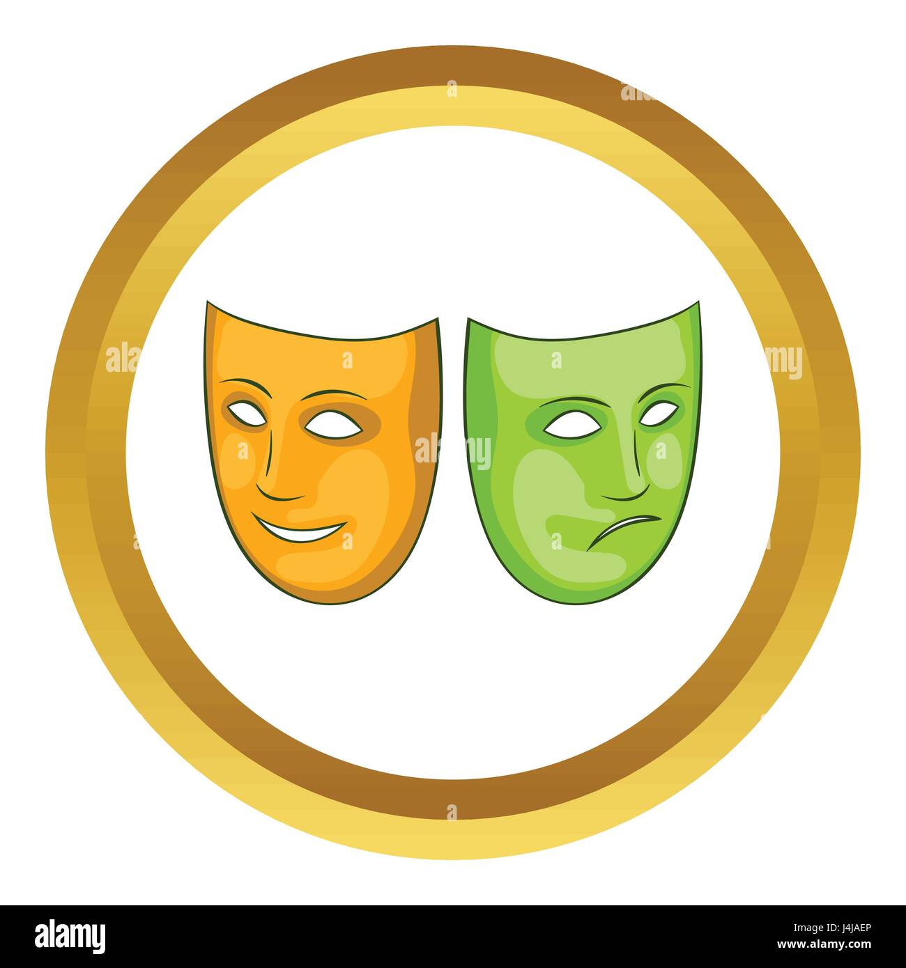 Happy and sad mask vector icon Stock Vector Image & Art - Alamy