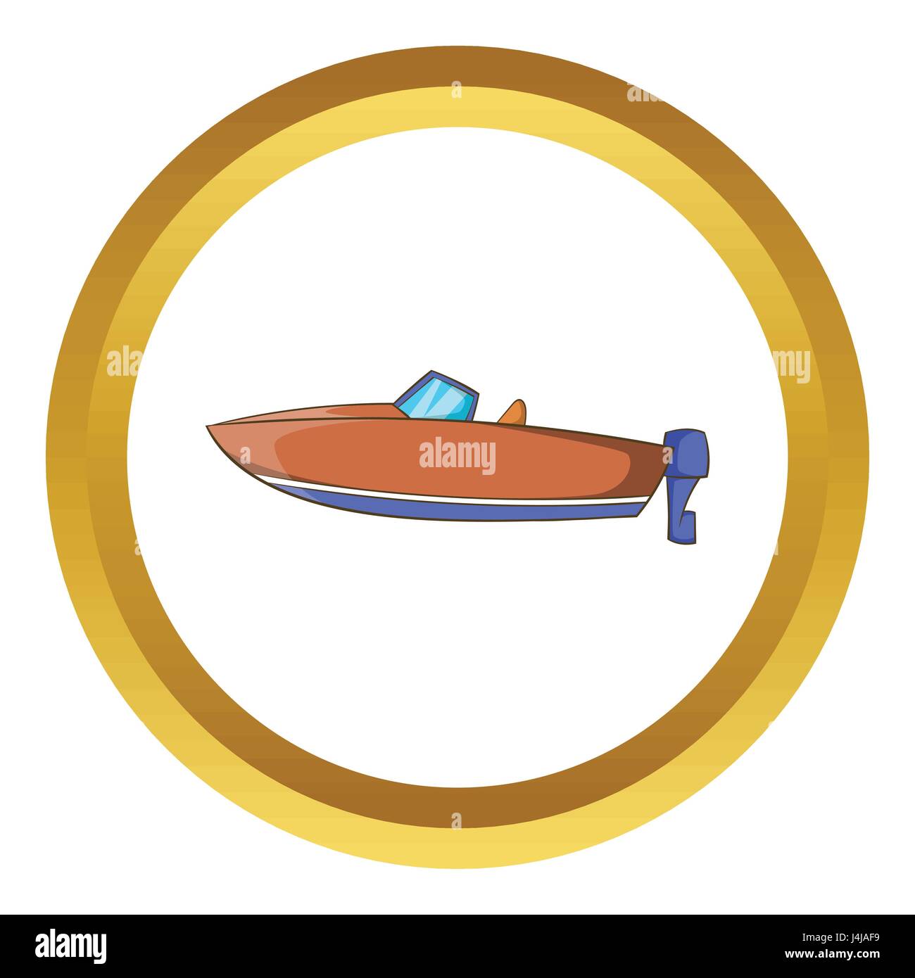 Motor boat vector icon Stock Vector Image & Art - Alamy