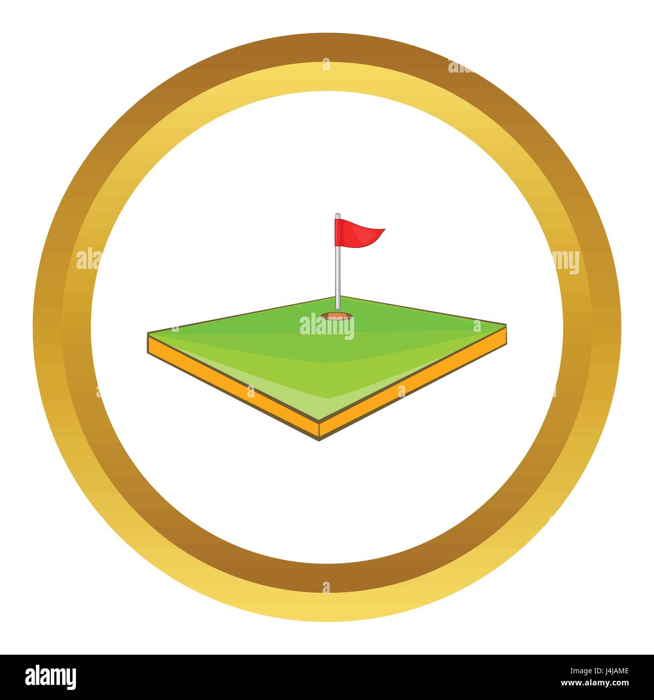 Golf course vector icon Stock Vector Image & Art - Alamy