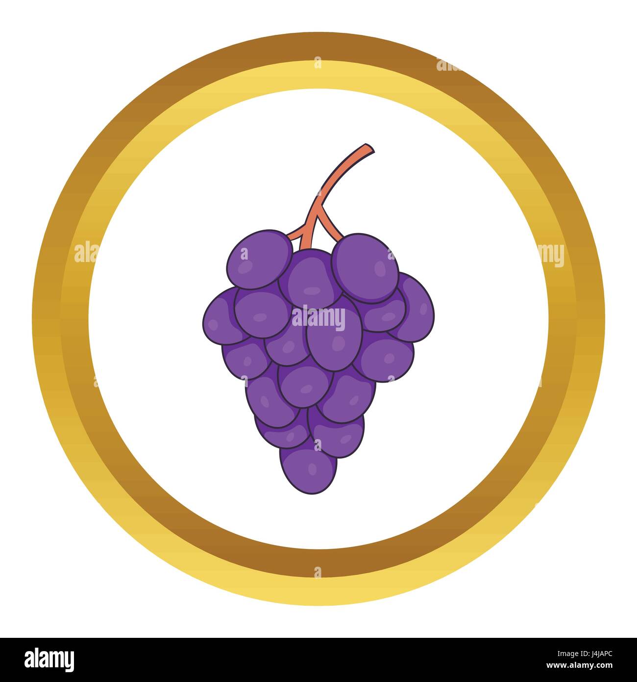 Bunch of wine grapes vector icon Stock Vector Image & Art - Alamy