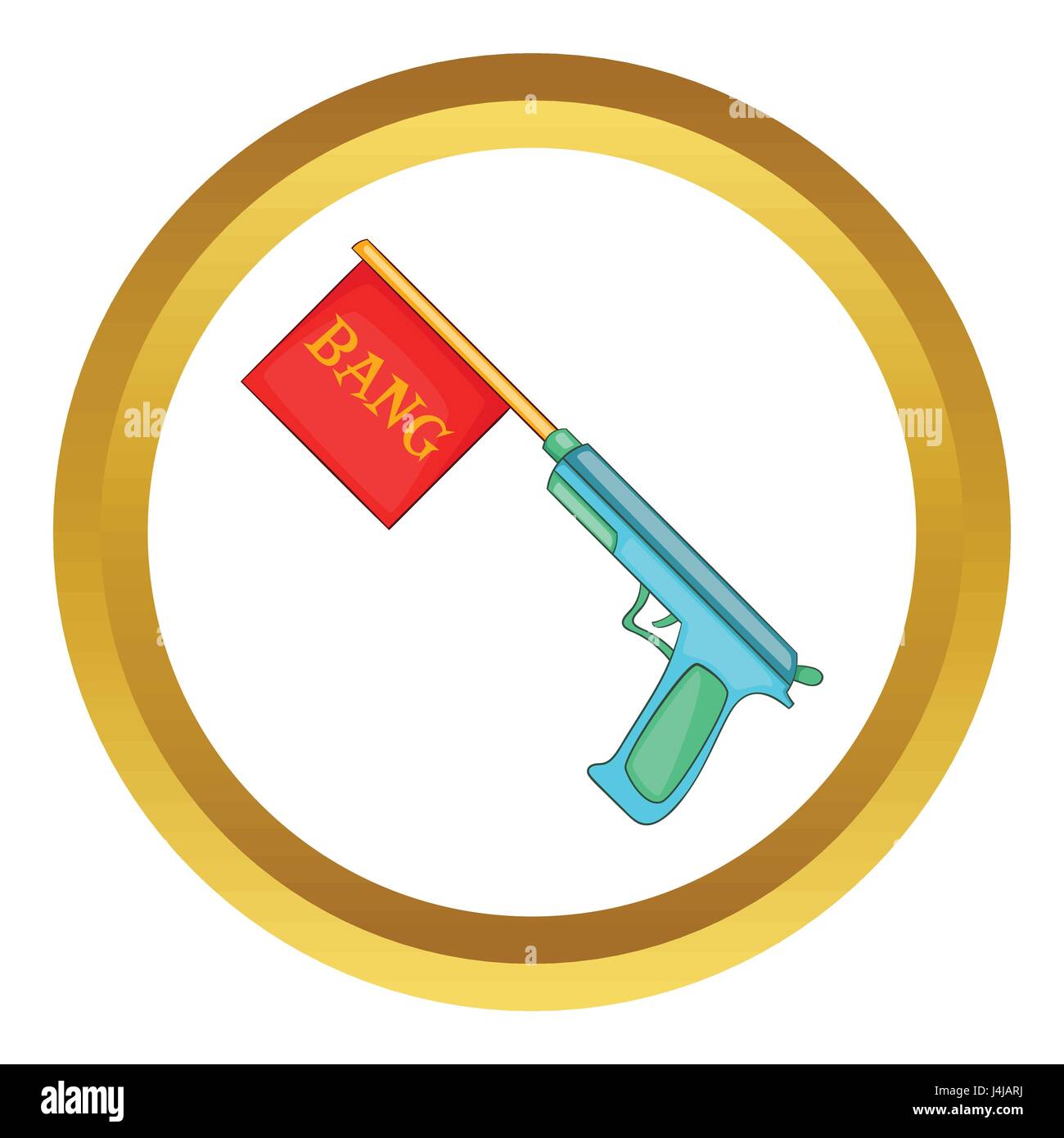 Toy gun bang Stock Vector Images - Alamy