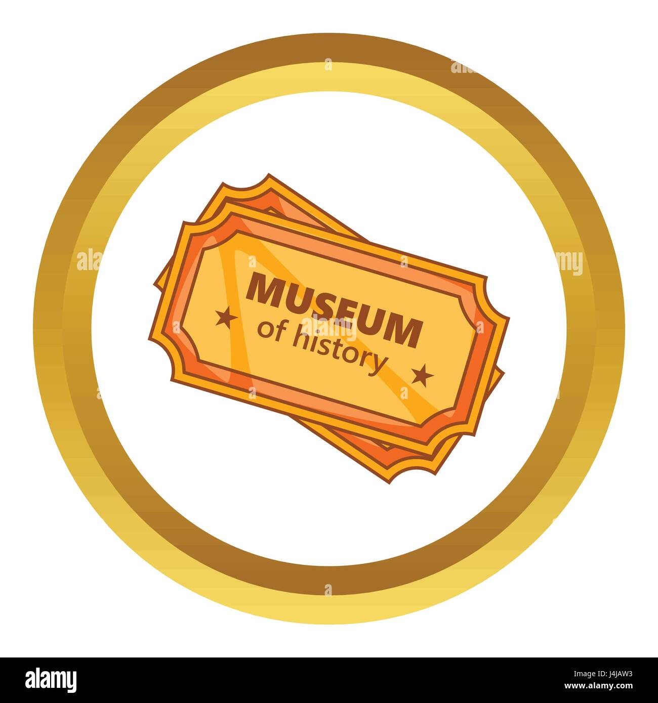 Tickets to the Museum of History vector icon Stock Vector Image & Art ...