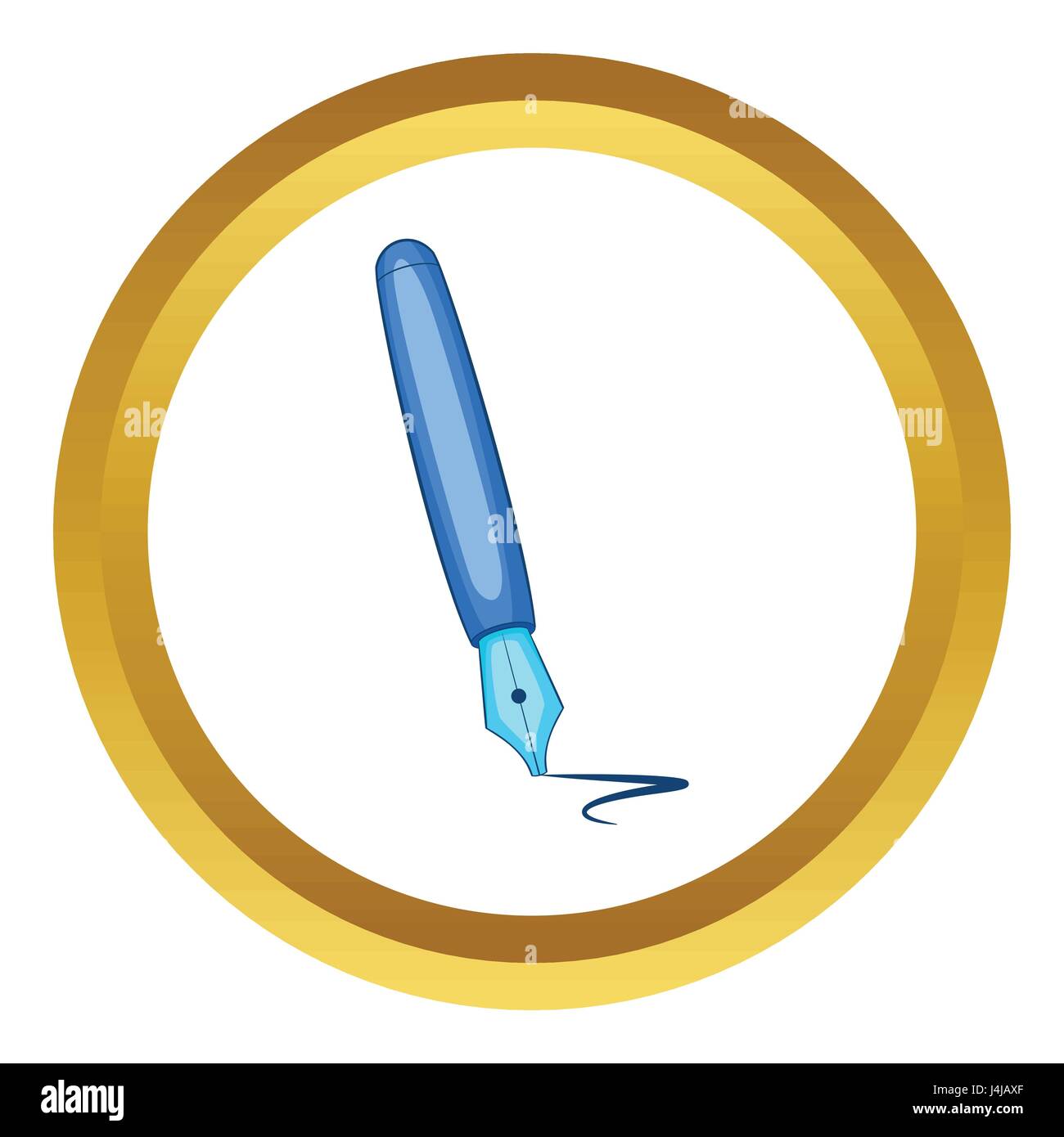 Blue fountain pen ink bottle Stock Vector Images - Alamy