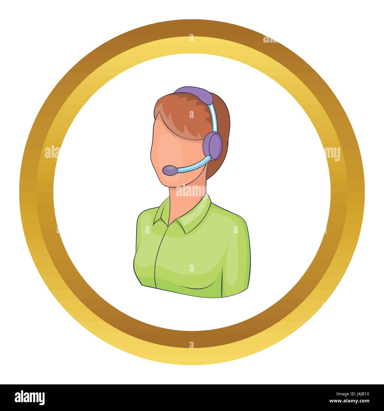 Woman operator vector icon Stock Vector Image & Art - Alamy