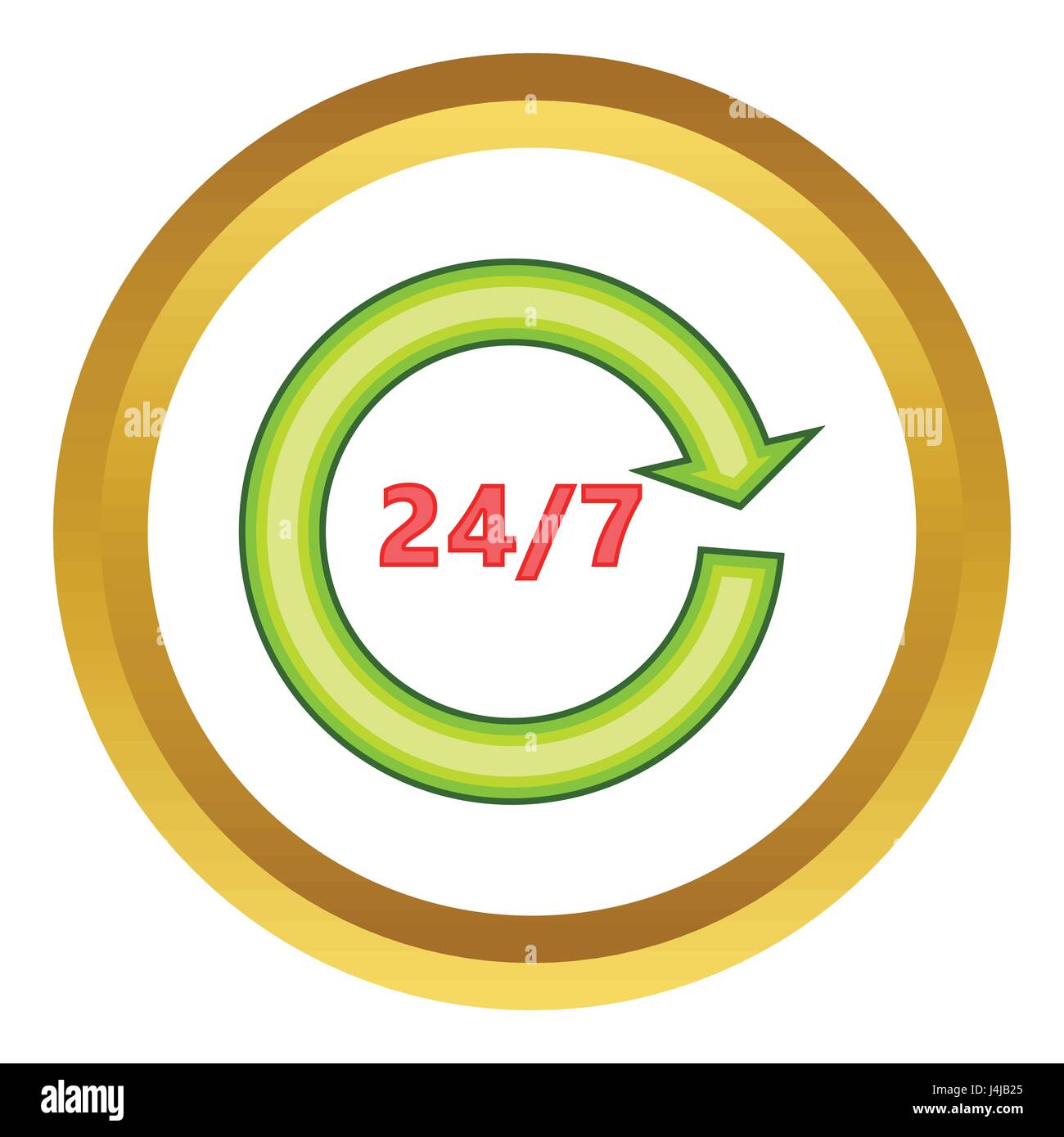 Twenty four seven vector icon Stock Vector Image & Art - Alamy