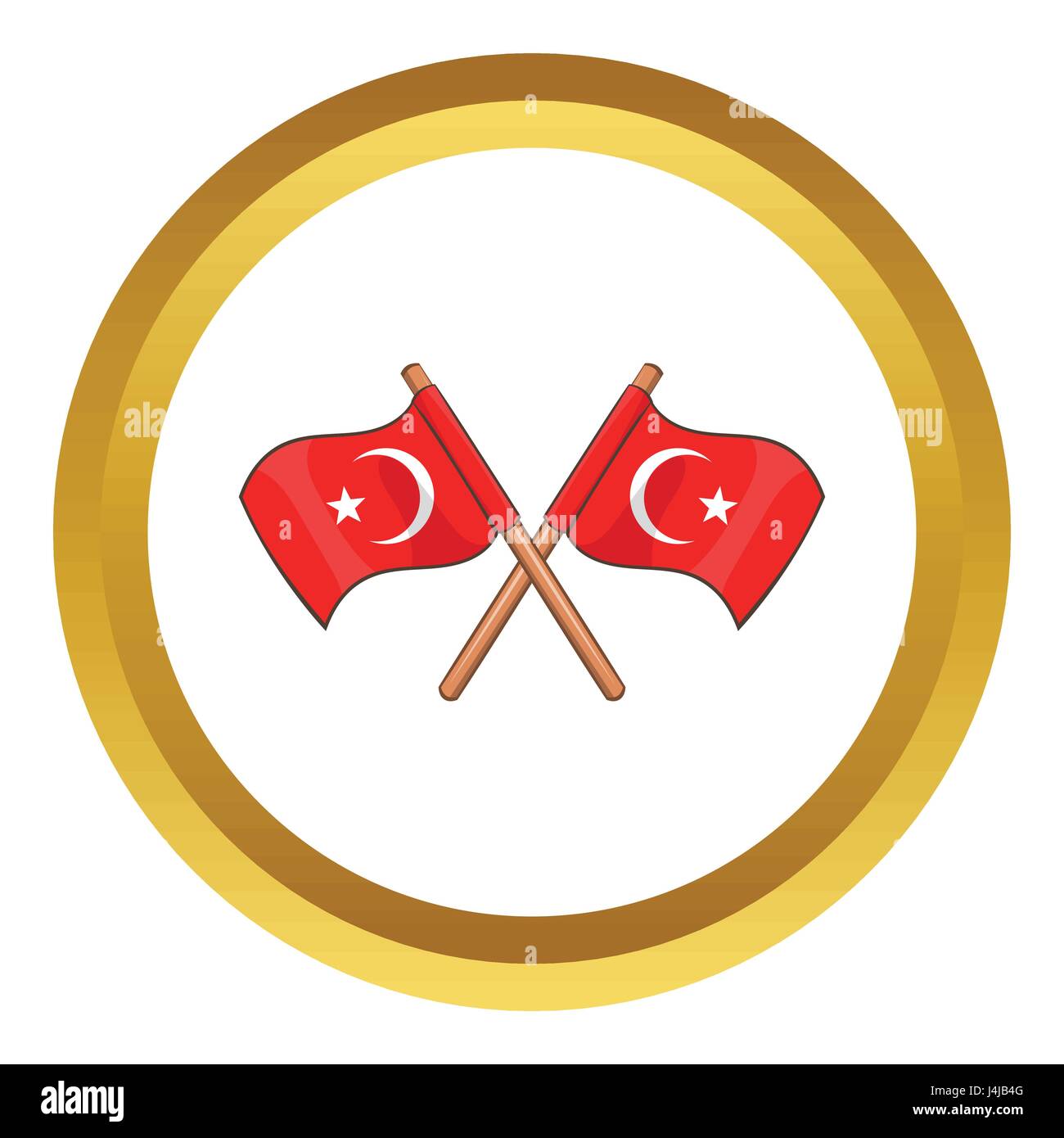 Turkey crossed flags vector icon Stock Vector Image & Art - Alamy