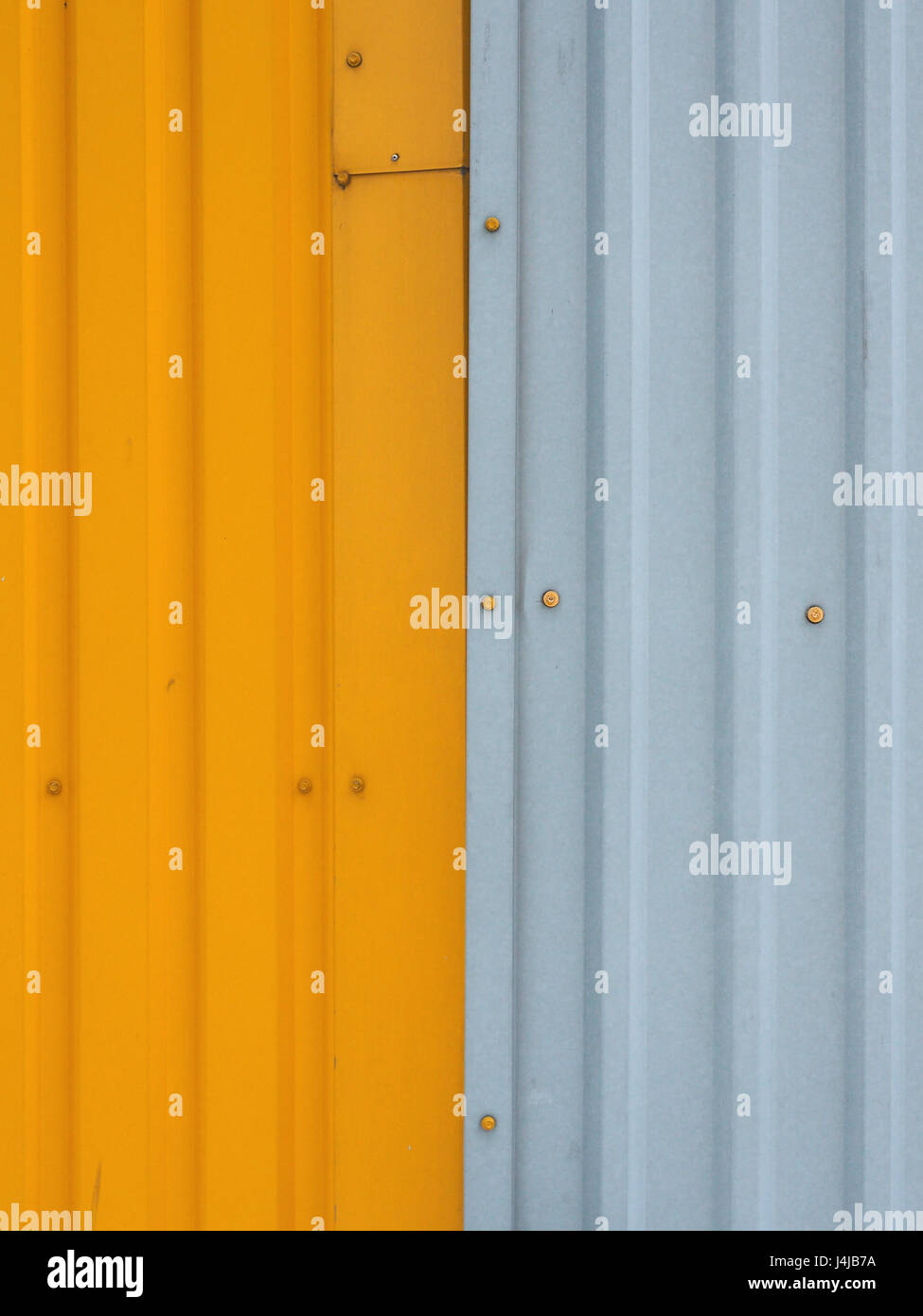 Metal sheet, colorful paneling for walls, bright yellow on the left and ...