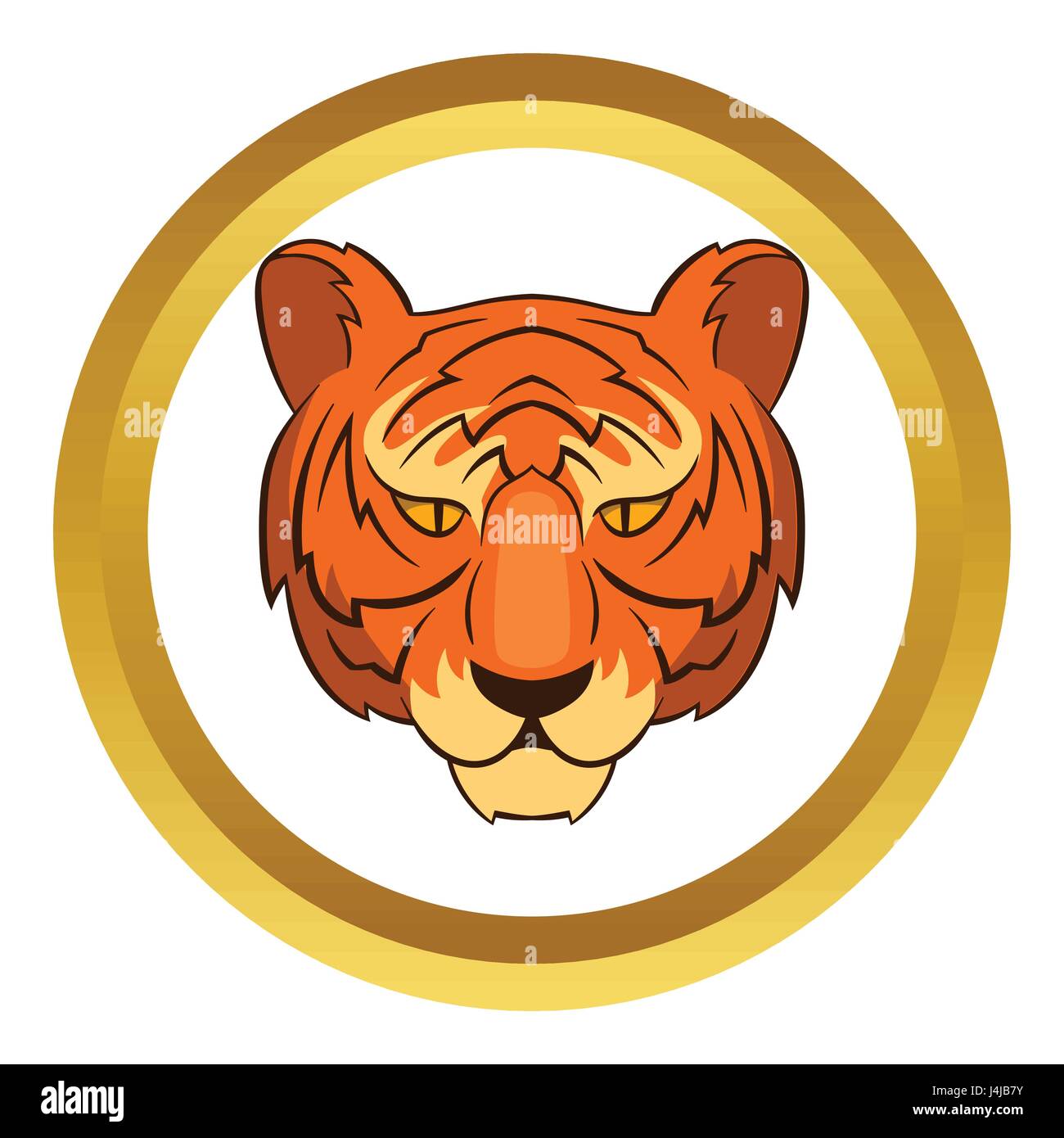 Tiger head vector icon Stock Vector Image & Art - Alamy