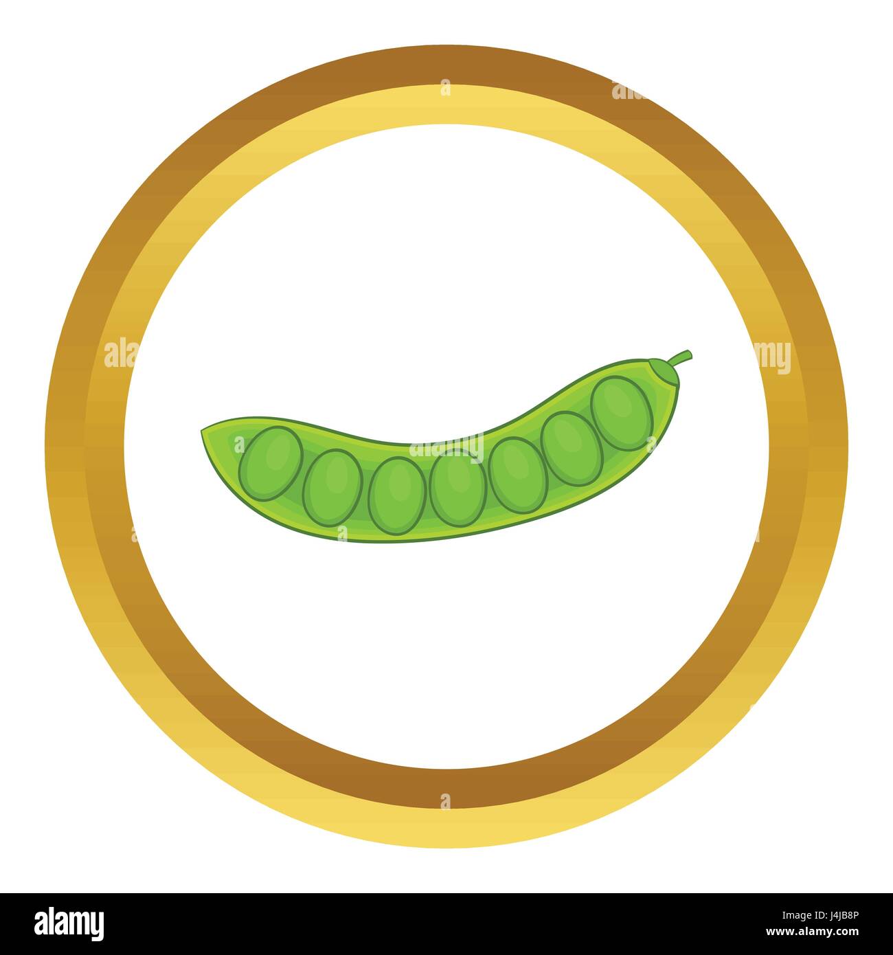 Green pea pod vector icon Stock Vector Image & Art - Alamy