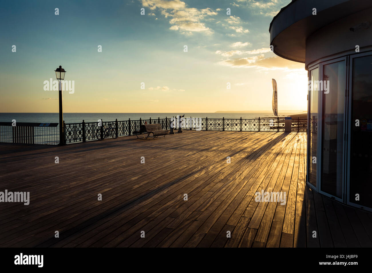 The new Hastings pier in evening sunlight Stock Photo - Alamy