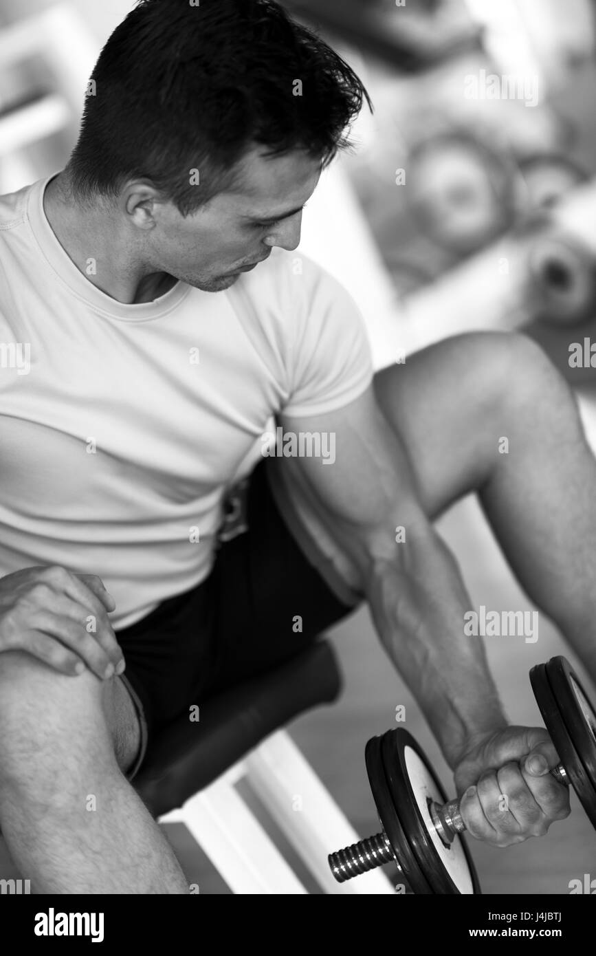 Men working out Black and White Stock Photos & Images - Alamy