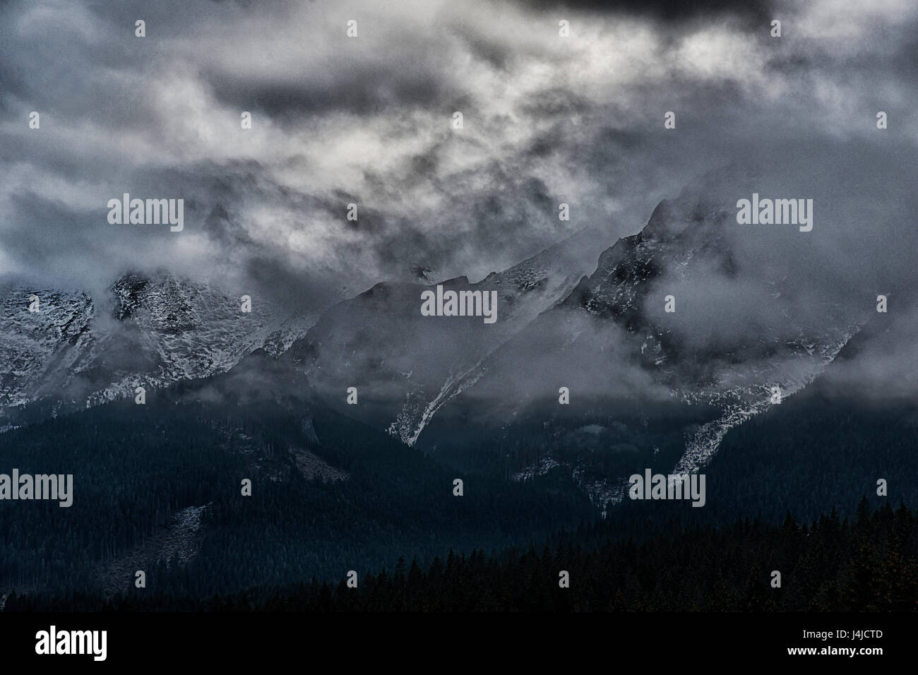 Picture of Tatry mountains taken near Białka Tatrzańska in Poland Stock ...