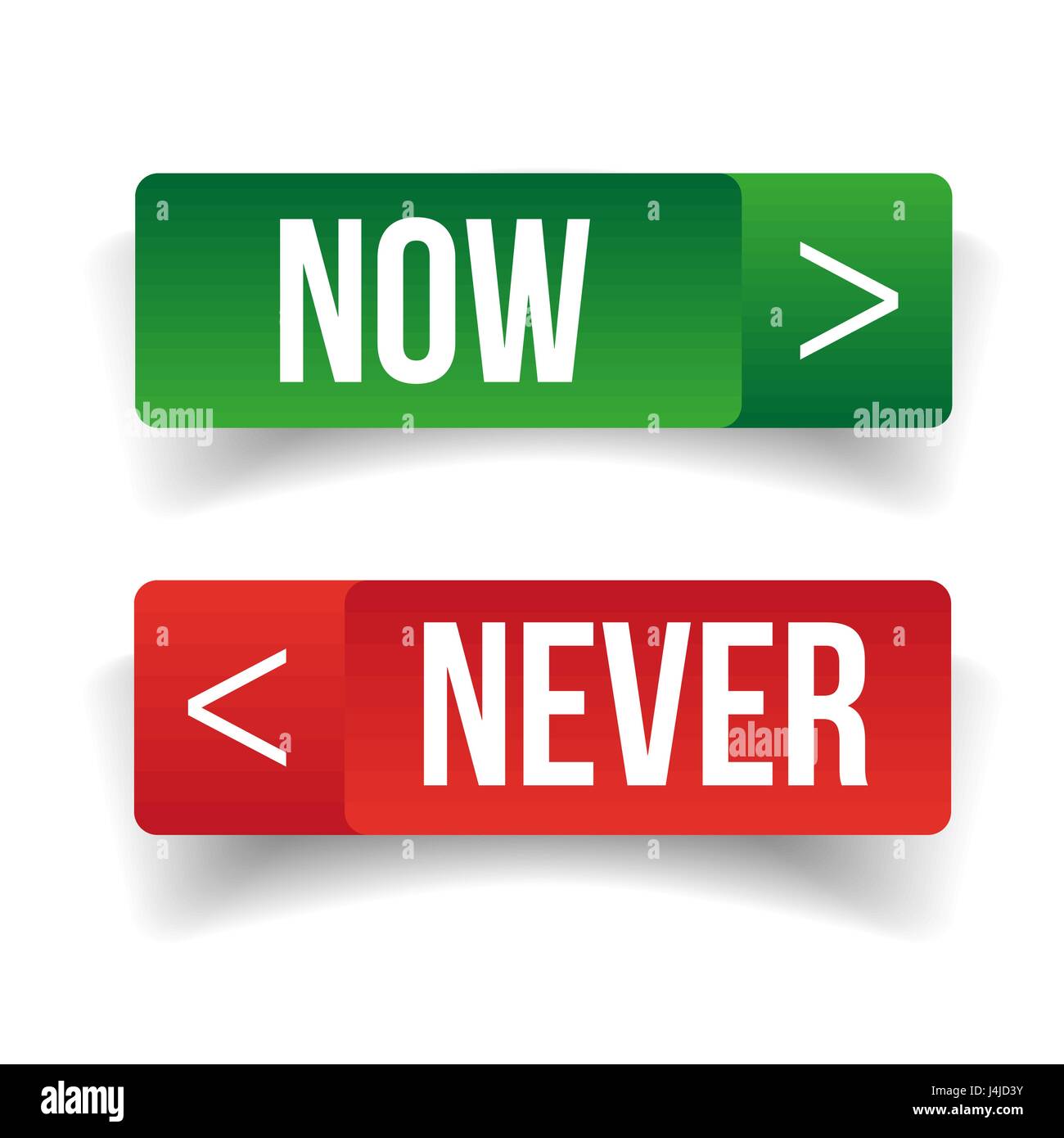 Now Never sign button Stock Vector Image & Art - Alamy