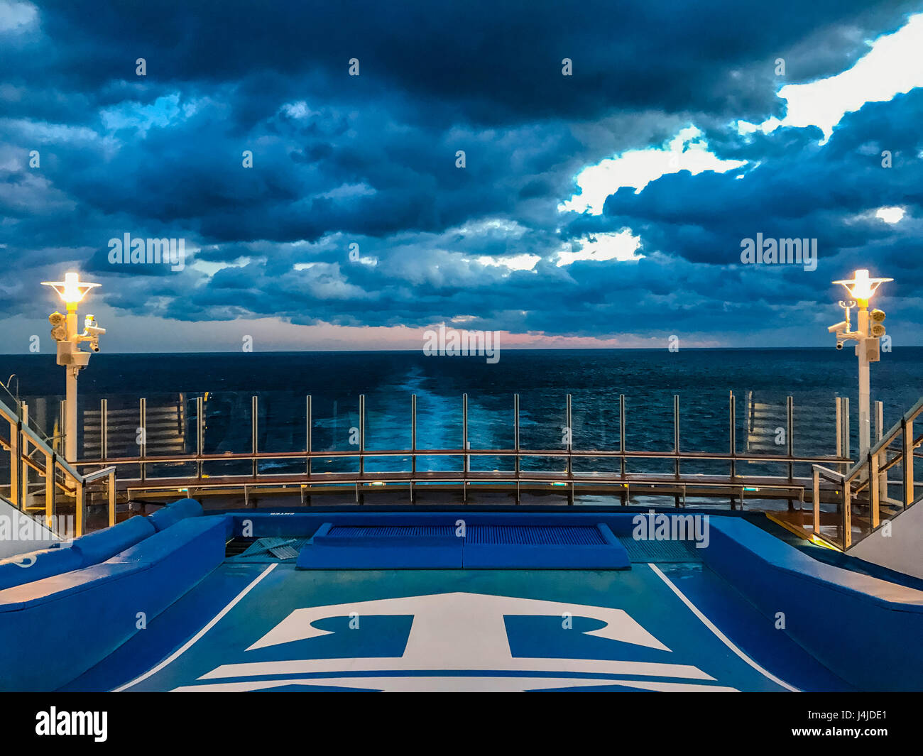 Looking to the rear of the ship Stock Photo - Alamy