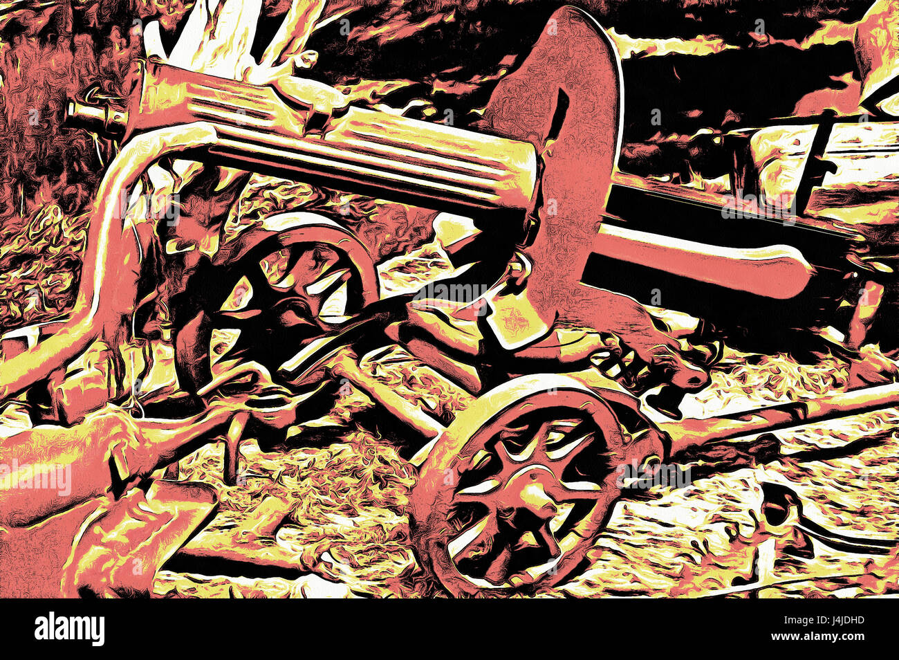 Illustrations Machine gun Maxim Stock Photo - Alamy