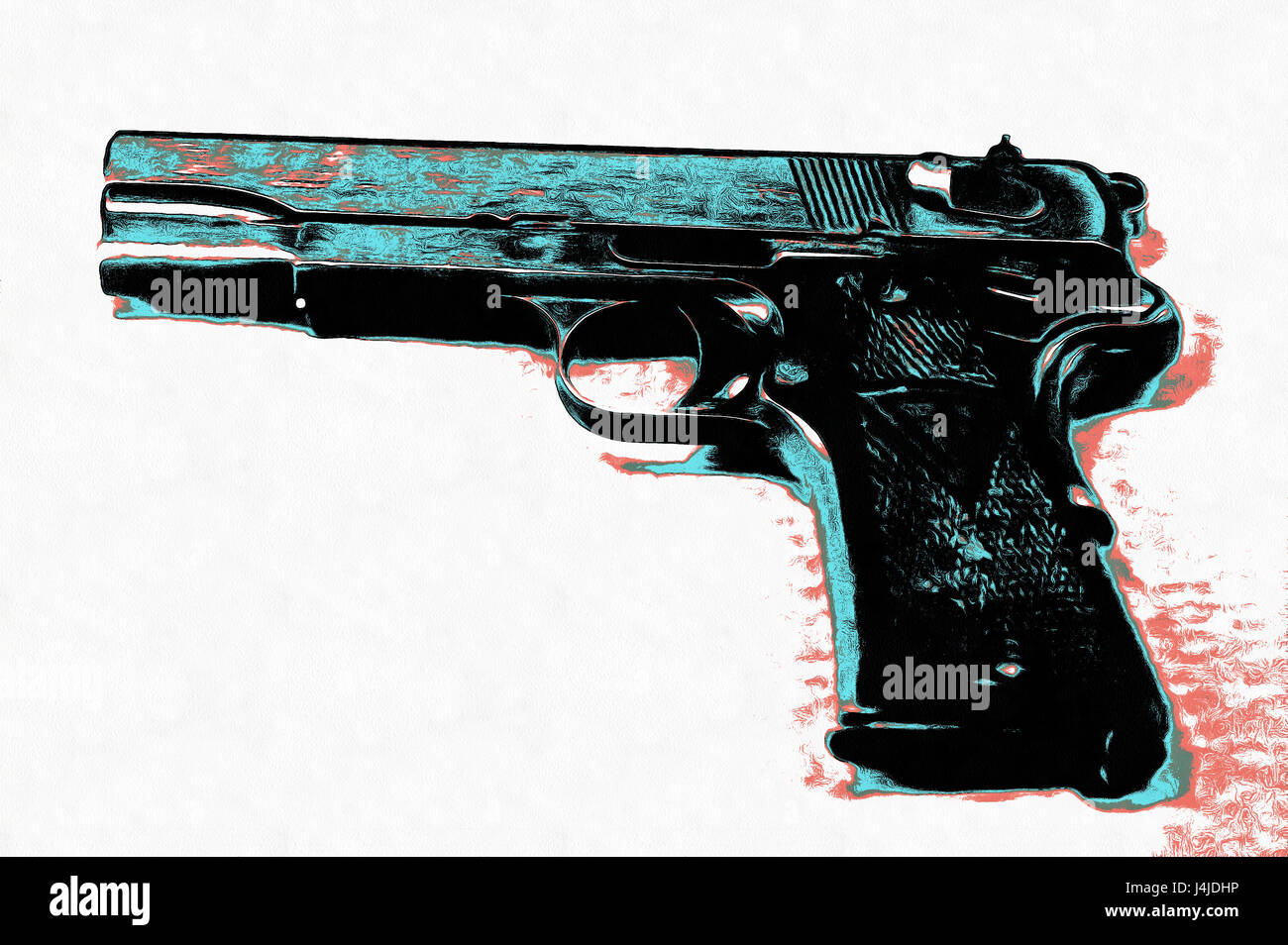 Pistol illustrations hi-res stock photography and images - Alamy