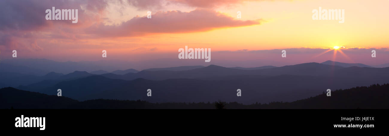 Colorful pink sunset over north hi-res stock photography and images - Alamy