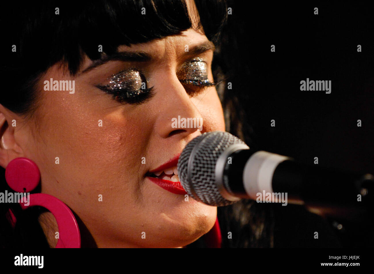 Singer Katy Perry performing at her CD release party for One Of The ...