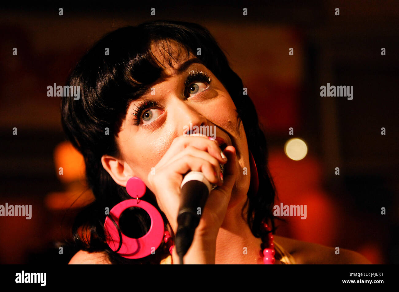 Singer Katy Perry performing at her CD release party for One Of The ...