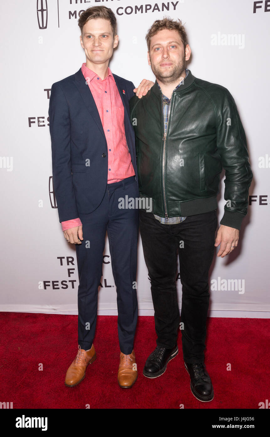 NEW YORK, NY - APRIL 22, 2017: Producer David Cray (L) and Director ...