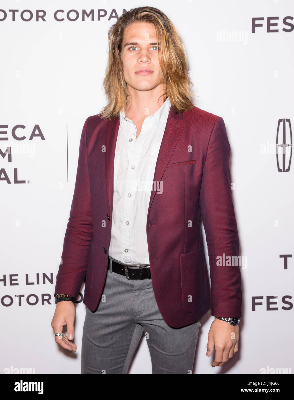 NEW YORK, NY - APRIL 22, 2017: Model William Hawkins attends ...