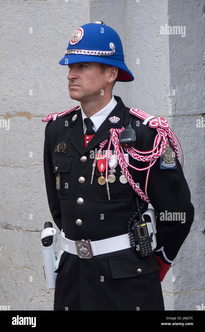 Monaco, Monte Carlo, Palace guard Stock Photo - Alamy
