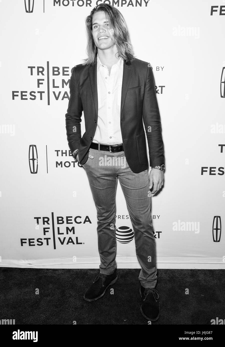 NEW YORK, NY - APRIL 22, 2017: Model William Hawkins attends ...