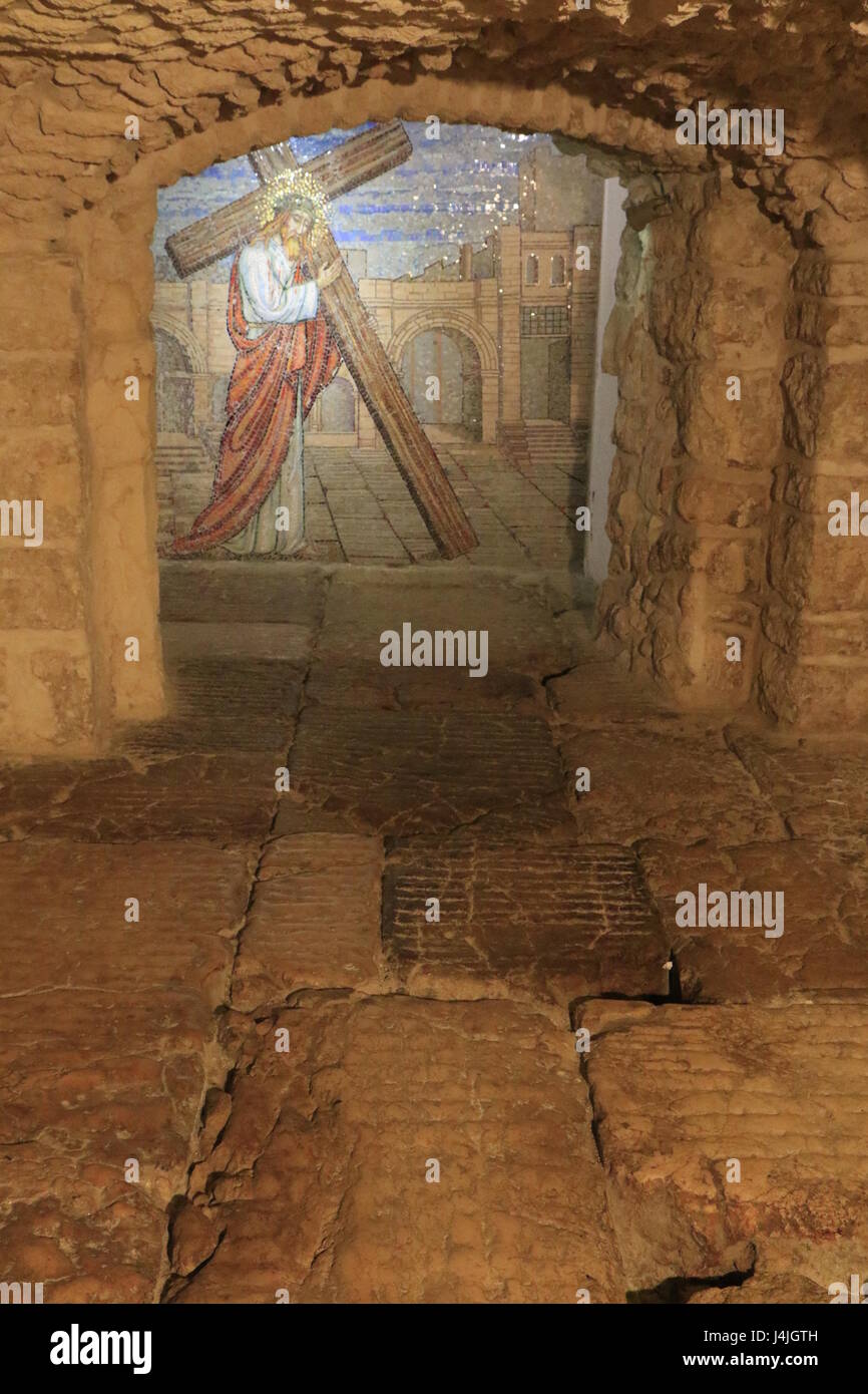 Israel, Jerusalem Old City, the Lithostrotos (Roman Pavement) under the ...