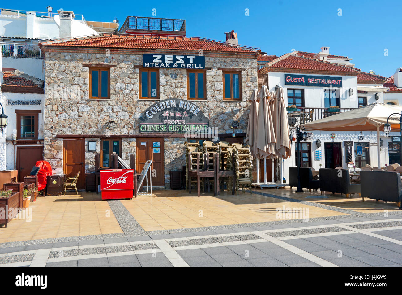Marmaris, Chinese Restaurant, Bar, Waterfront, Agean Coastline, Turkey ...