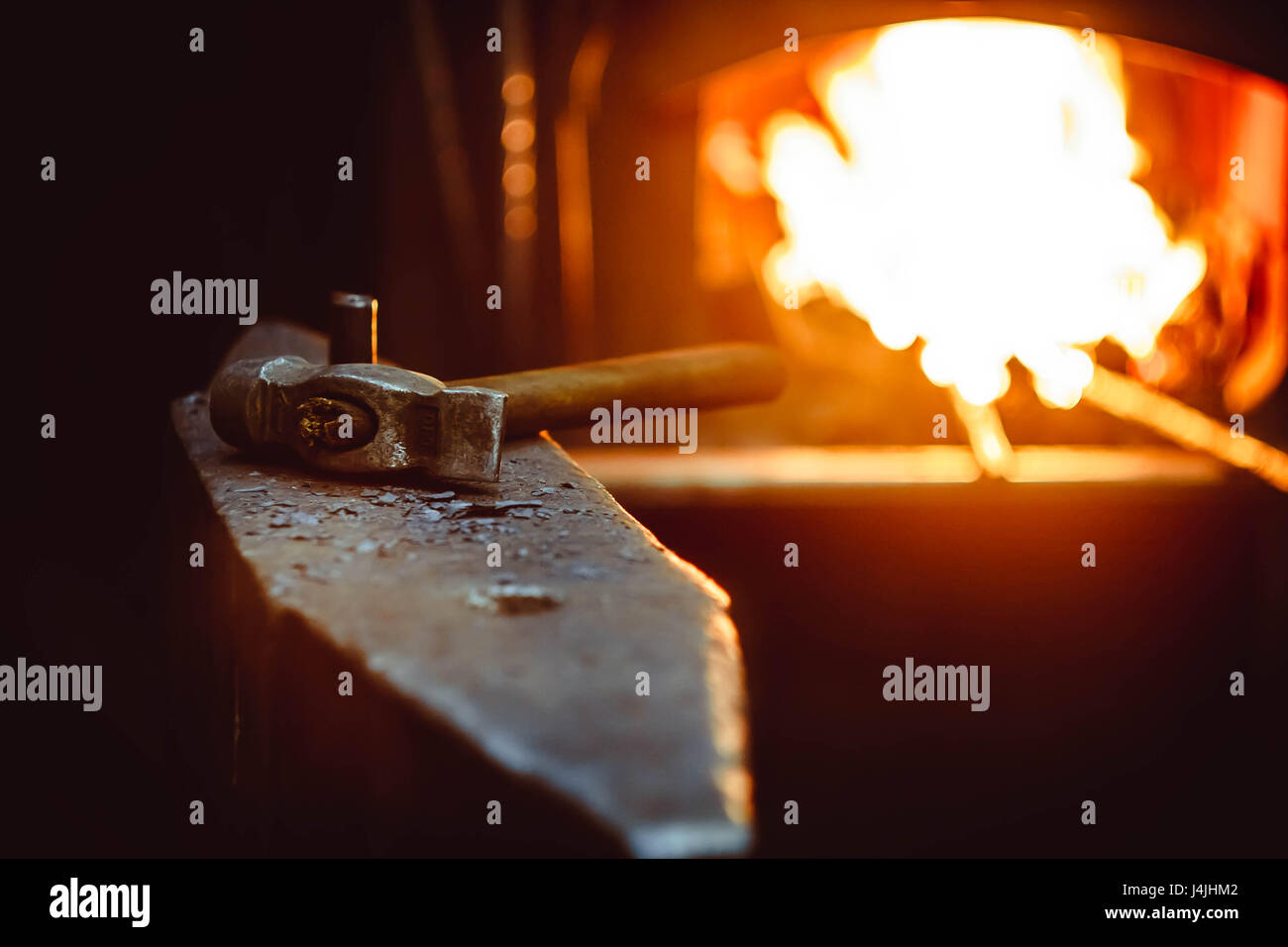 Tools in the forge Stock Photo - Alamy
