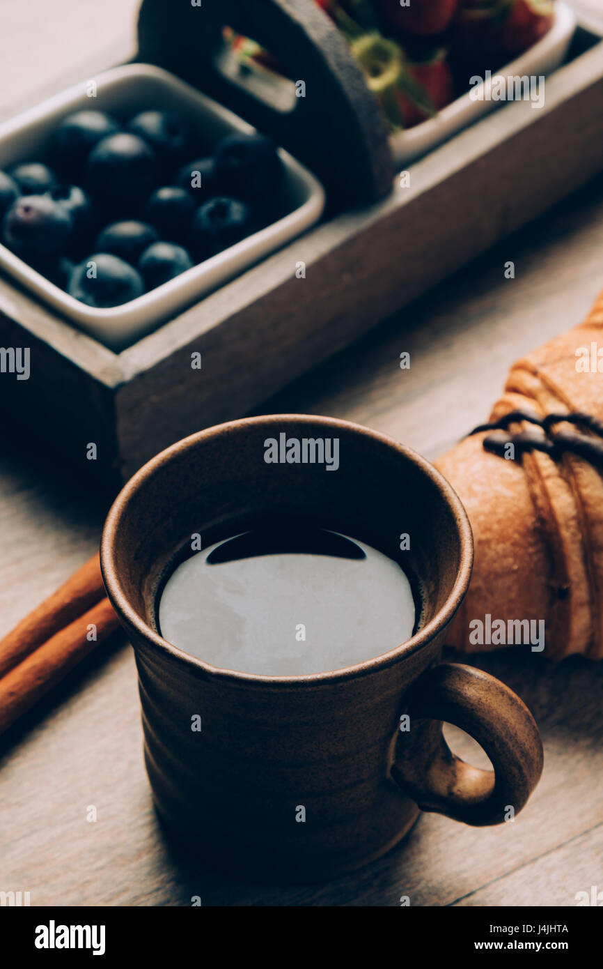 color graded image of rustic morning coffee Stock Photo - Alamy