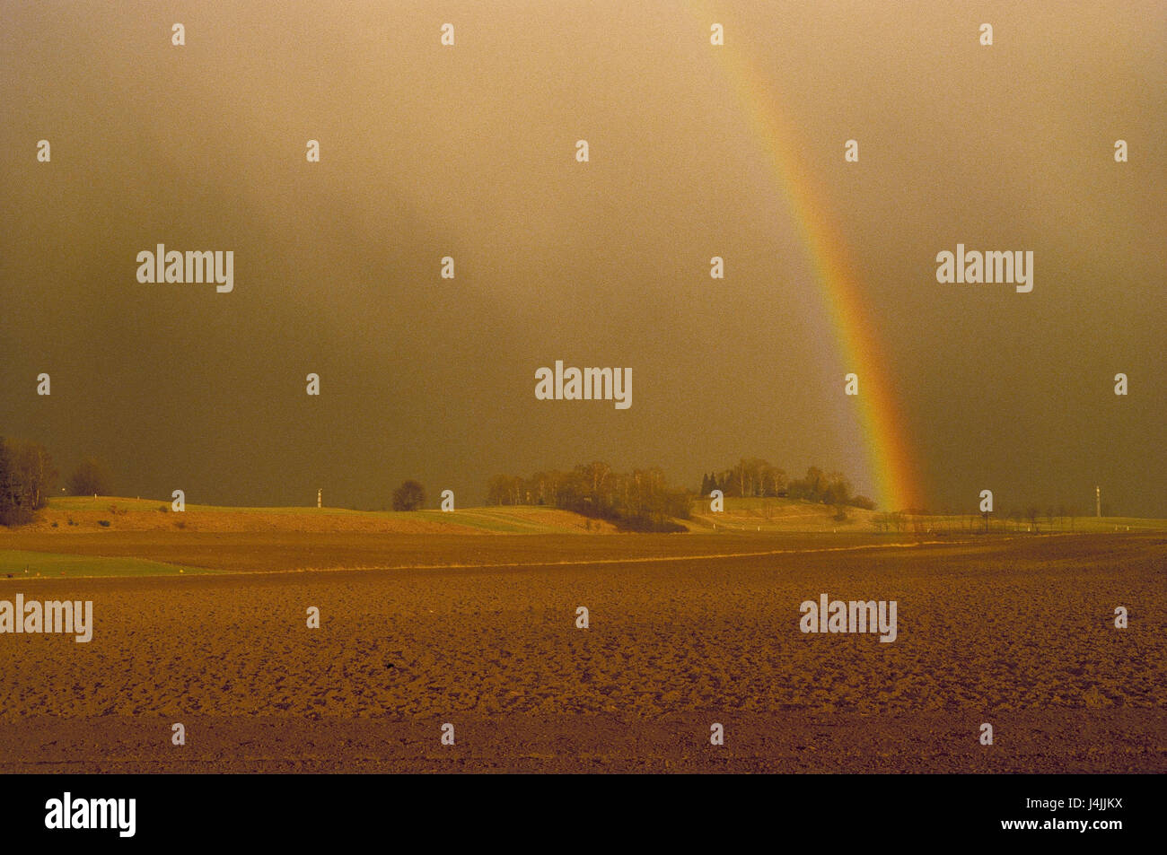 Field scenery, rainbow scenery, nature, natural phenomenon, natural ...