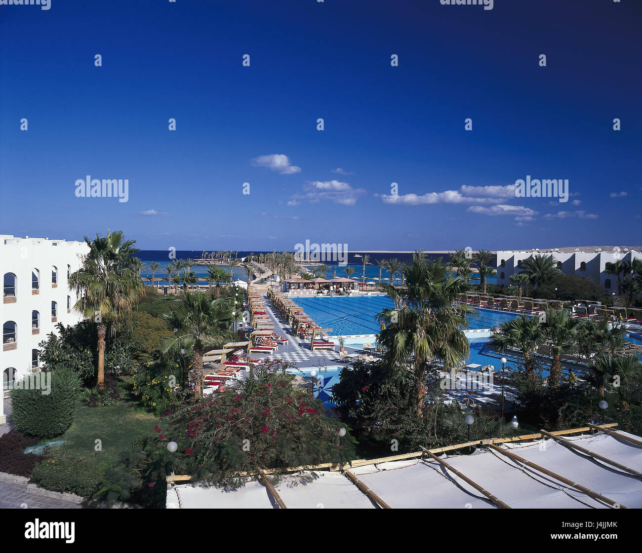 Egypt, Hurghada, seaside resort, hotel facilities, swimming pool summer ...