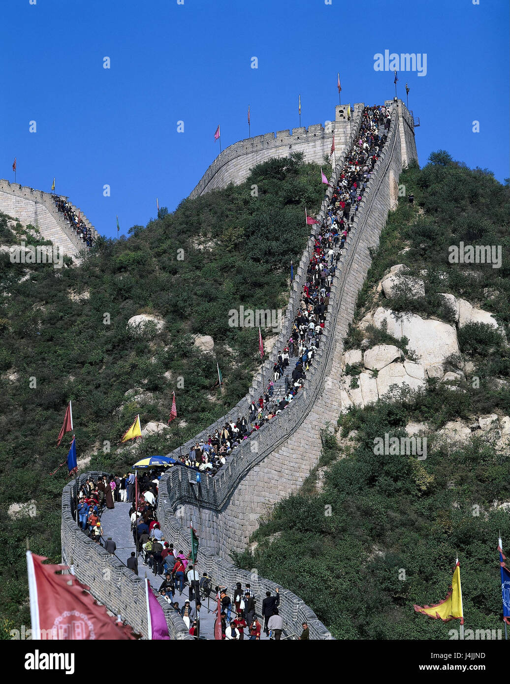 China, Peking, the Great Wall of China, tourist, crowd of people ...