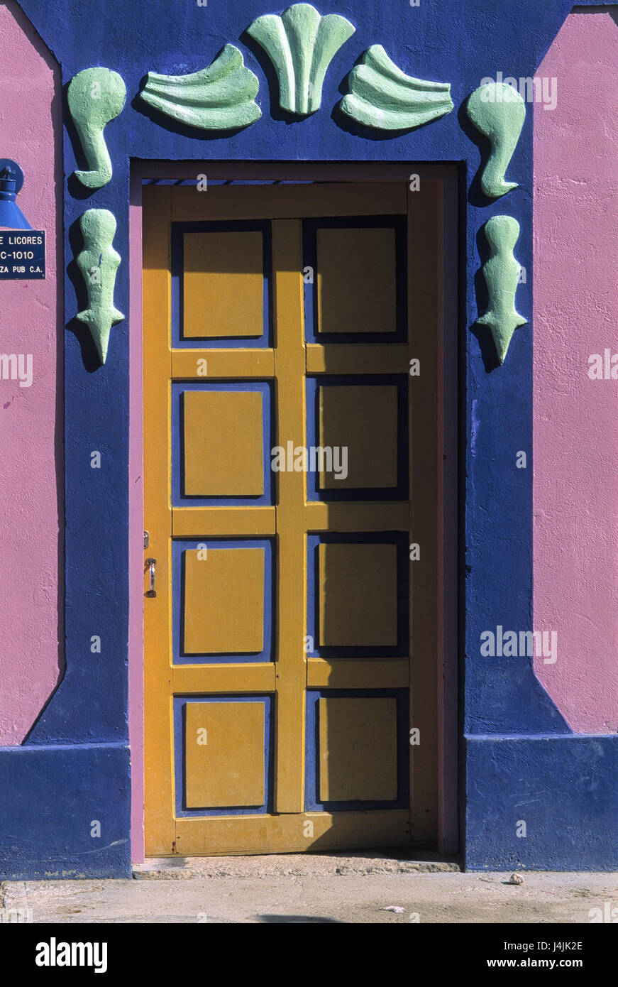 Venezuela, house, input, door, brightly South America, archipelago de ...