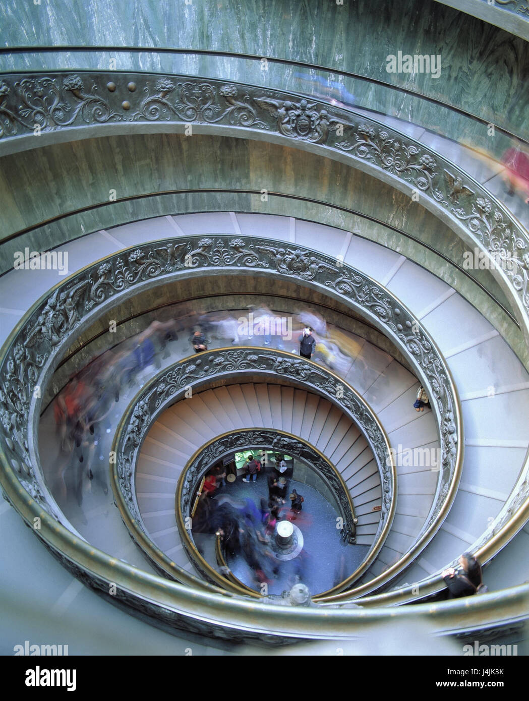 Italy, Rome, Vatikanisches museum, spiral staircase, passer-by, makes ...