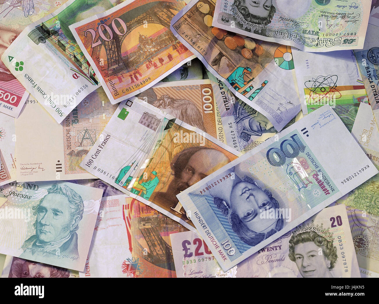 Bank notes, internationally money, banknotes, paper money, background ...