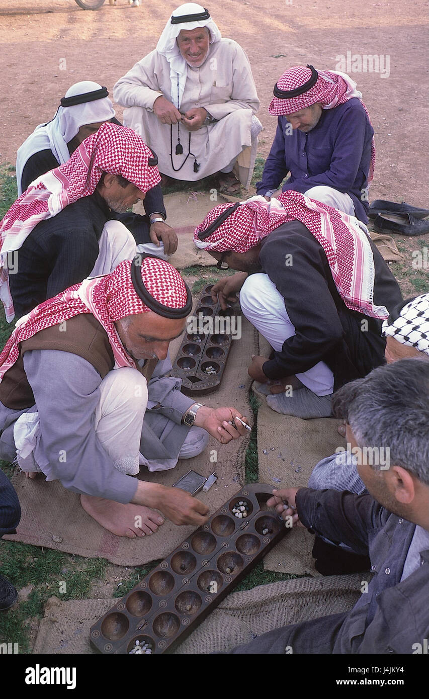 Syria, men, play Arabs, locals, Palestinian cloth, Palestinian, Kefije ...
