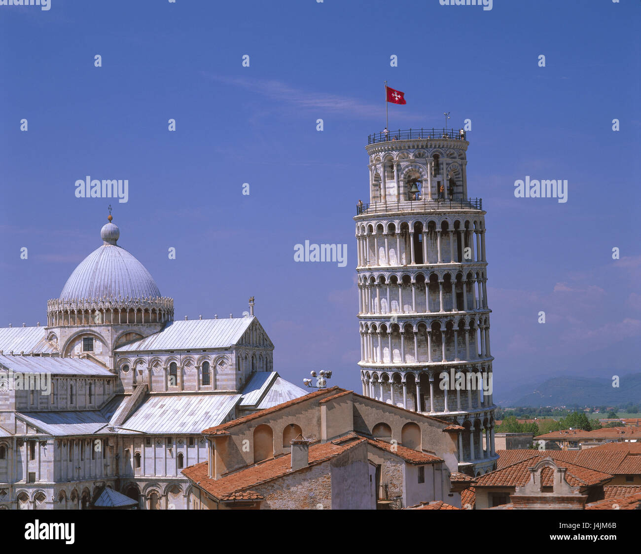 Italy, Tuscany, Pisa, oblique tower, cathedral Santa Maria Assunta ...