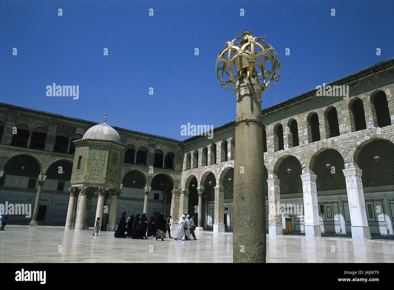 Syria, Damascus, Old Town, Omayyadenmoschee, inner courtyard, treasure ...