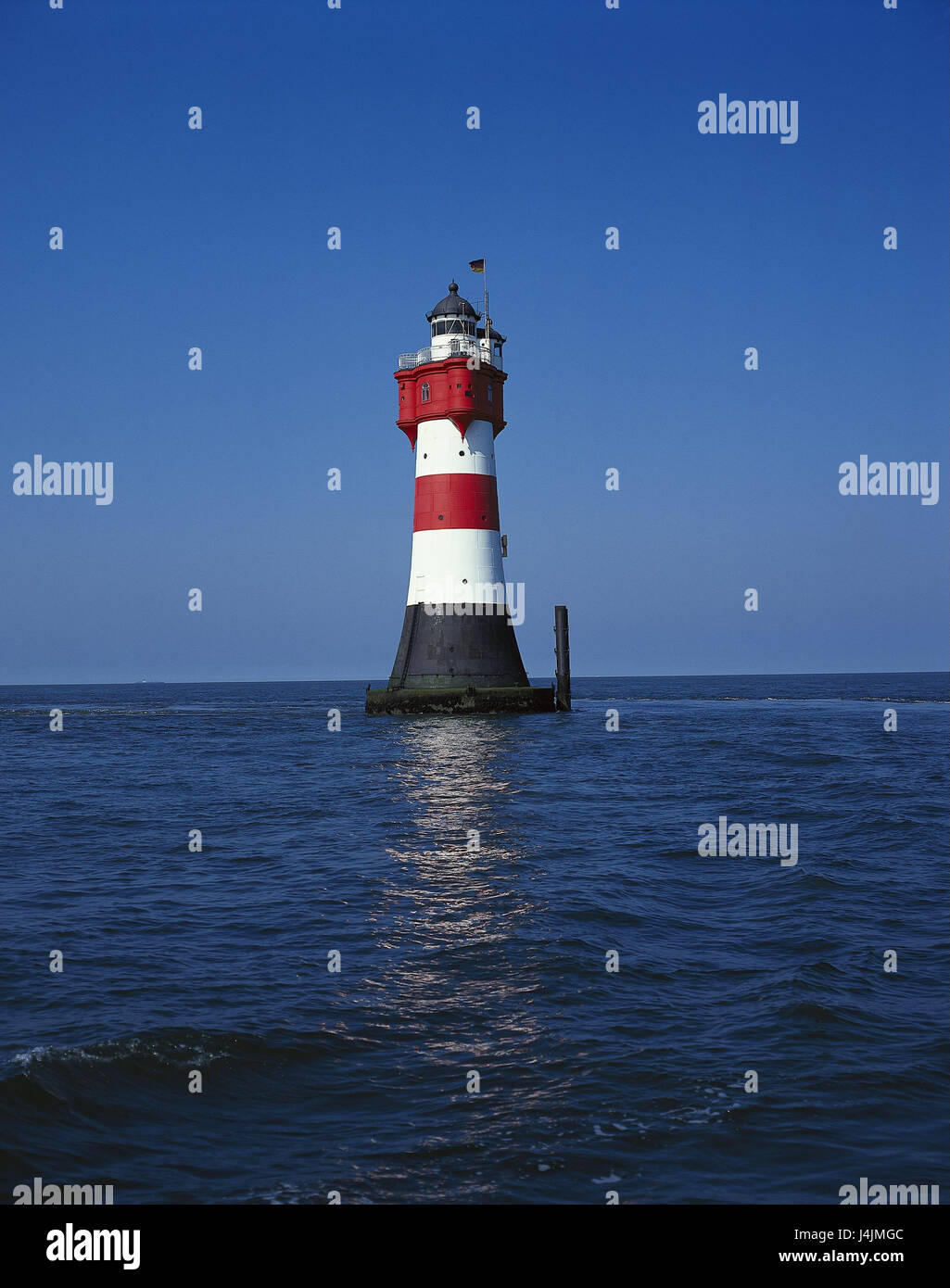 Germany, Bremen, Bremerhaven, lighthouse, 'Red Sand' the North Sea ...
