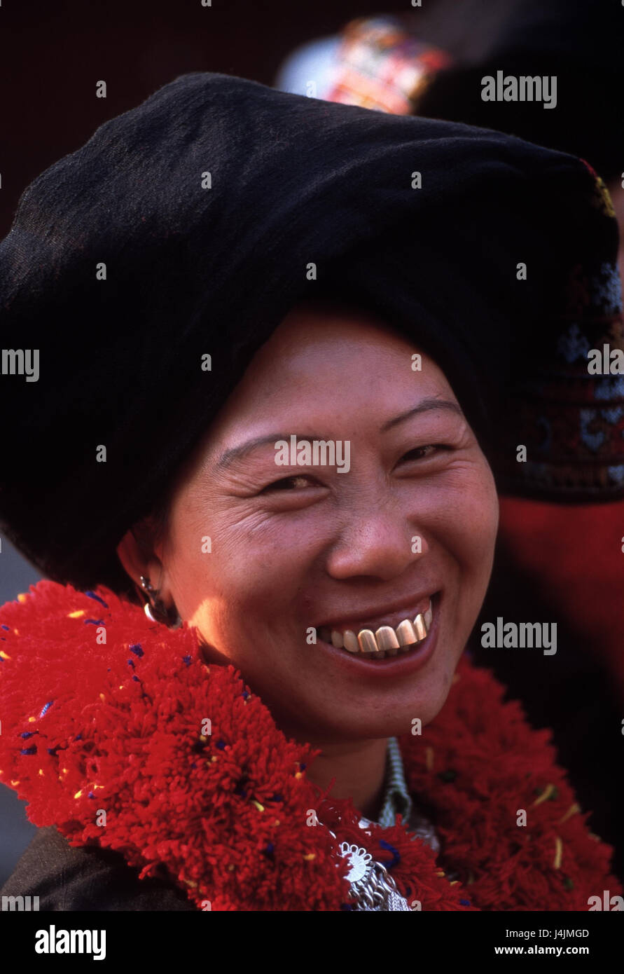 Thailand, golden top corner, national strain, Yao Hilltribe, woman ...