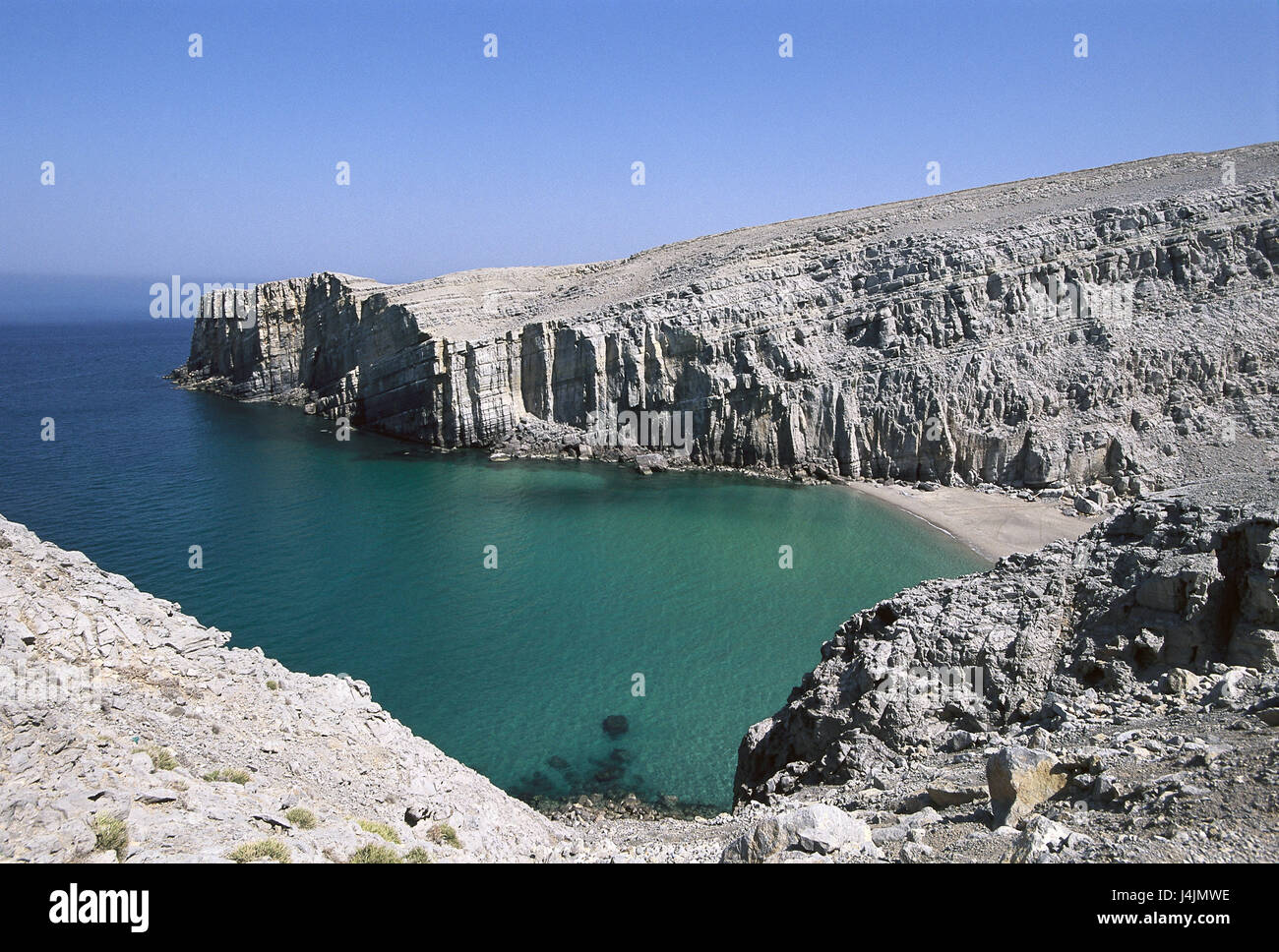 Oman, Musandam peninsula, coast, bay front East, the Near East, the ...