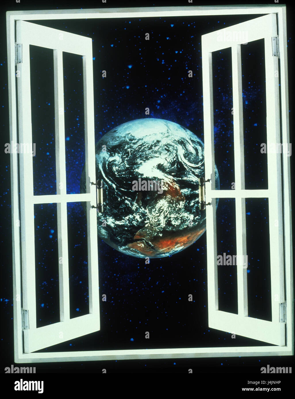 Composing, window, openly, view, universe, planet, ground future, view ...