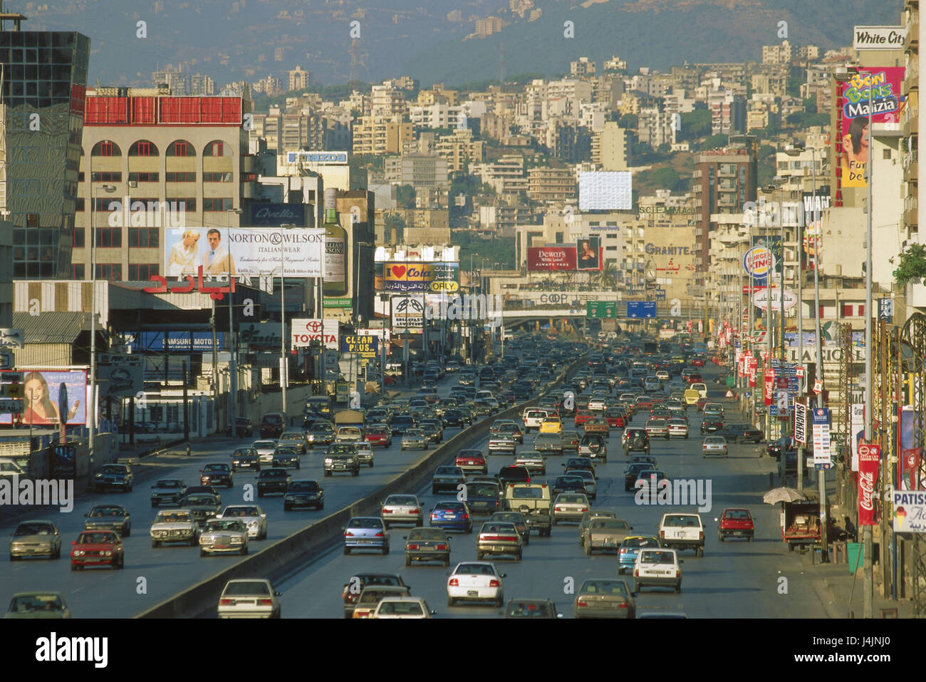 Lebanon, Beirut, Charles Helou Avenue, street scene, overview Asia, the ...